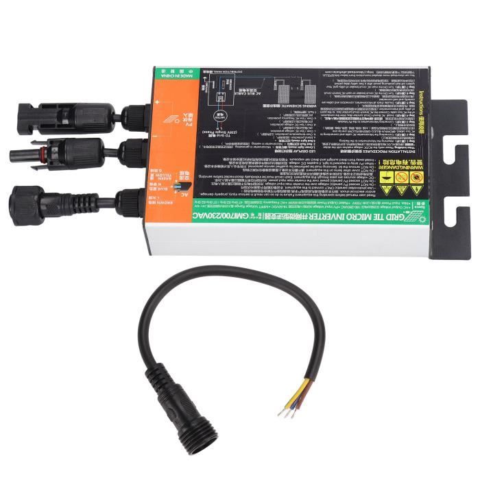 Onduleur MPPT Onduleur solaire 700W, taux de Conversion élevé MPPT, onde sinusoïdale Pure IP55 ...