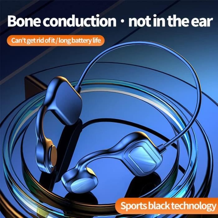 Casque Conduction Osseuse, Ecouteurs Conduction Osseuse Bluetooth 5.1 ...