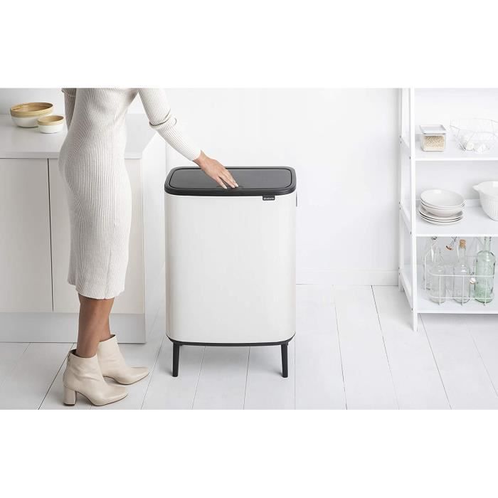 Brabantia 130601 Poubelle Bo Touch Bin Hi2 x 30L White 189 - Cdiscount ...