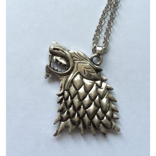 Collier pendentif GOT tête de loup house Stark - Achat / Vente sautoir ...