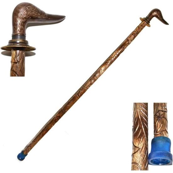 Canne De Marche En Bois Avec Poignée En Laiton Pour Canard Colvert ...