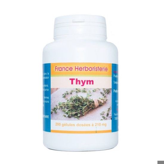 GELULES THYM 200 gélules dosées à 210 mg 0,1 - Cdiscount Au quotidien