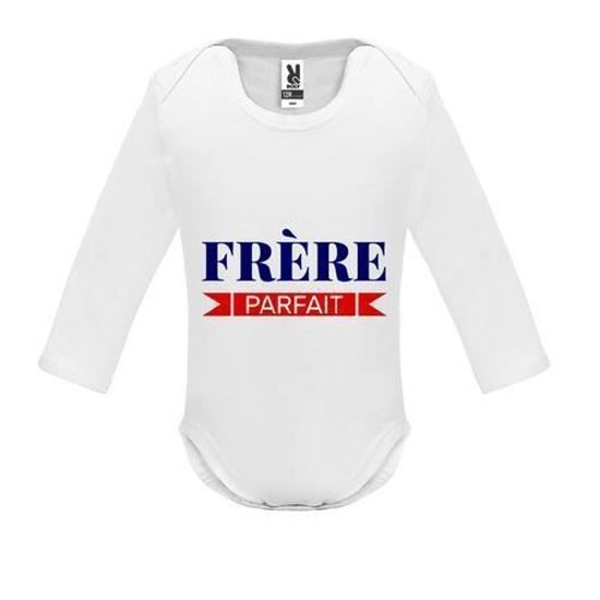 Body bébé - Manche Longue - Bébé Garçon - Blanc - FRERE PARFAIT Blanc ...