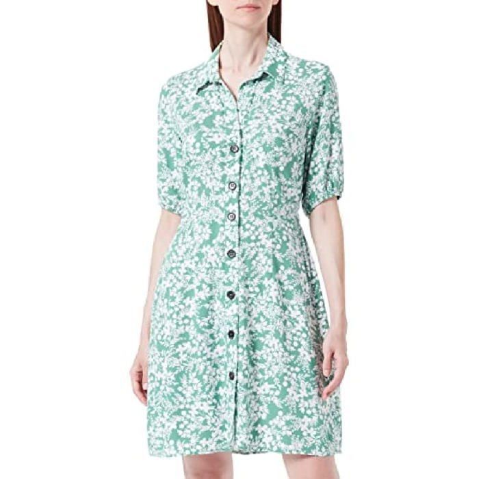Robe Mavi - 131103 - Robe A Manches Courtes Femme Vert - Cdiscount Prêt ...