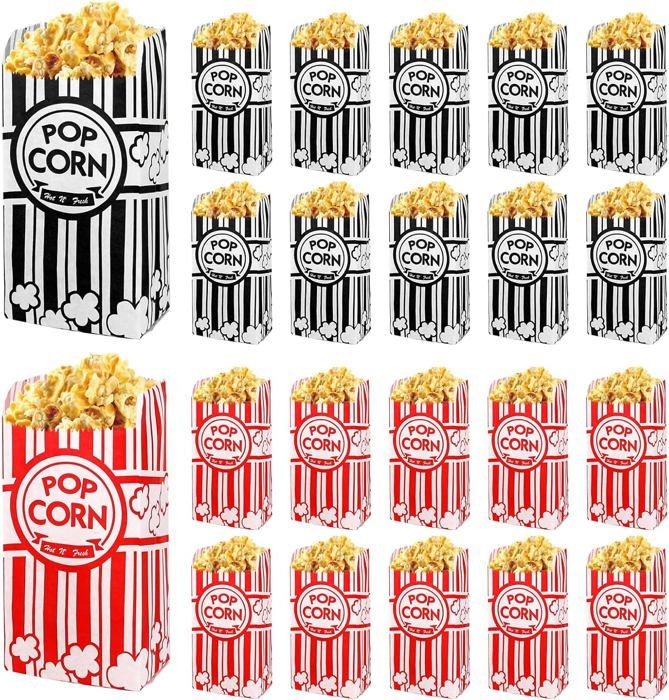 200 Petits Sac à Pop-corn, 21*9*6cm Petit Sachet à Pop-corn avec ...