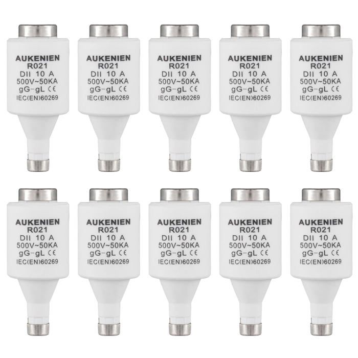 AUKENIEN DII E27 R021 Fusibles Céramique Spirale Diazed Fusible 10A ...