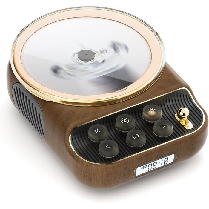 Lecteur de CD Portable COLSUR 6en1 Bluetooth 5.3 avec Radio FM et Prise ...
