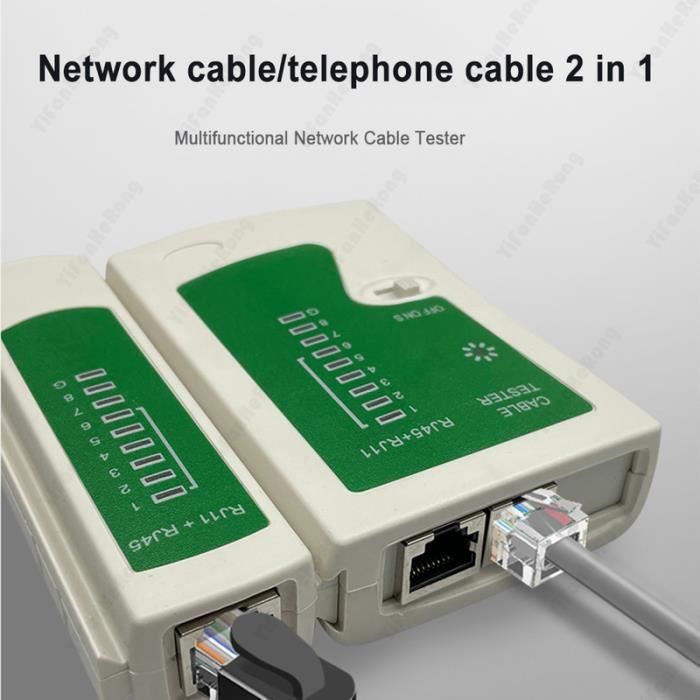Testeur de câble réseau pour LAN RJ45 RJ11 RJ12 CAT5 CAT6 CAT7 UTP ...