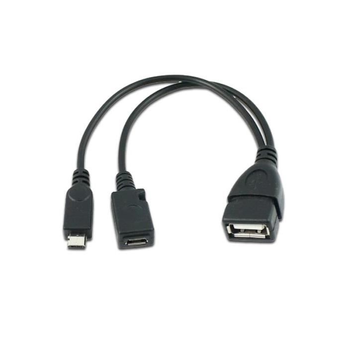 USB Femelle vers Micro male / femelle cable adaptateur OTG Host ... USB Femelle vers Micro male / femelle cable adaptateur OTG Host ...