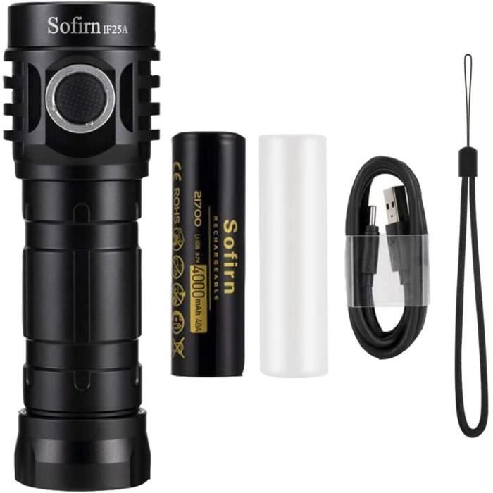 Lampe de Poche LED, IF25A Sortie Maximale 3800 Lumen Anduril UI Torches ...