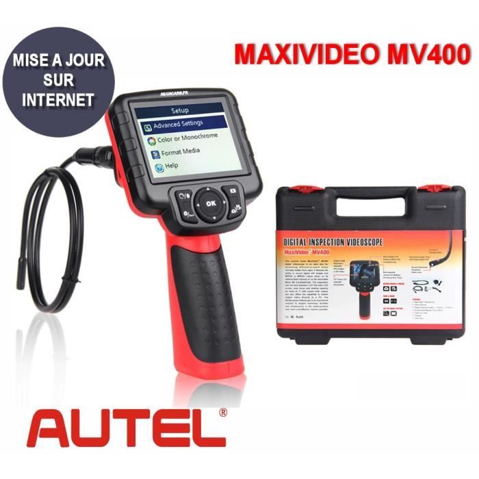 AUTEL MV400 MaxiVidéo Vidéoscope Caméra d'Inspection Numérique 5,5 mm ...