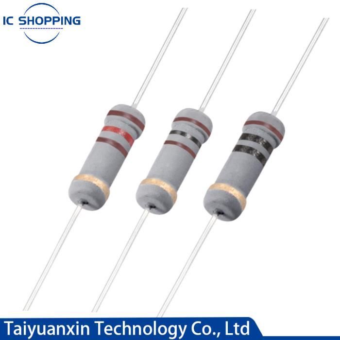 Résistance 1K Ohm Résistances à couche de carbone 1W, 500 anneaux ...