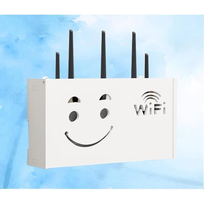 Support Box Internet Tableau Electrique Étagère Tv Murale Bois Meuble ...