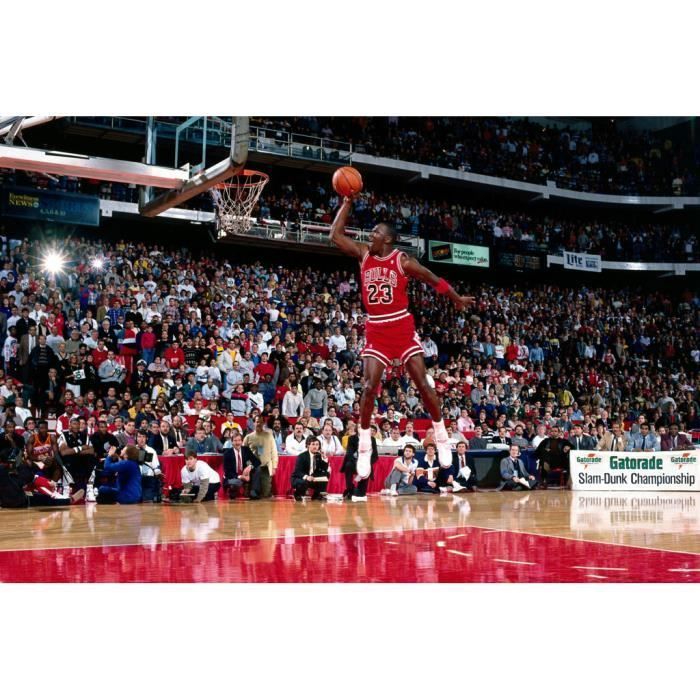Poster Affiche Micheal Jordan Dunk Contest 1988 Free Throw Line Dunk ...