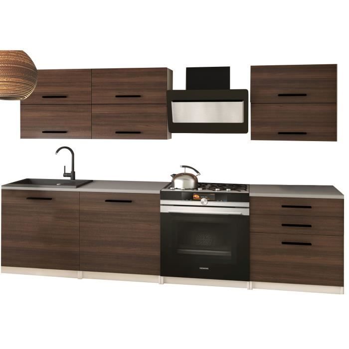 PRIMEN - Cuisine complète L180 cm - Cuisine droite 6 pcs - Plan de ...