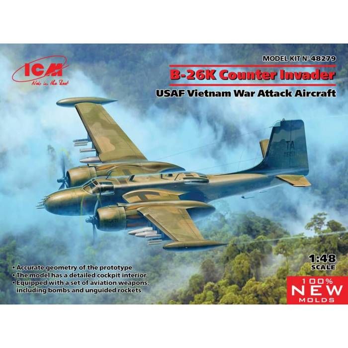 ICM - Maquette Avion B-26b-50 Invader Korean War American Bomber Icm ...