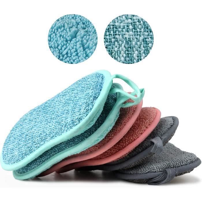 Cosmos-6Pcs Éponges Réutilisables LavablesÉponges Microfibre ...