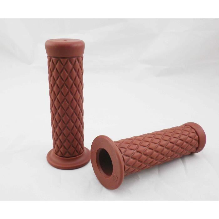 POIGNEES MOTO VINTAGE 70 DIAM-22 mm CAFE RACER MARRON - Cdiscount Auto