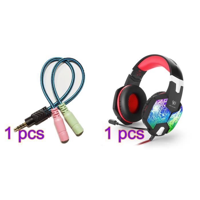 KOTION EACH G1000 Gaming Casques avec microphone Surround Stéréo LED ...