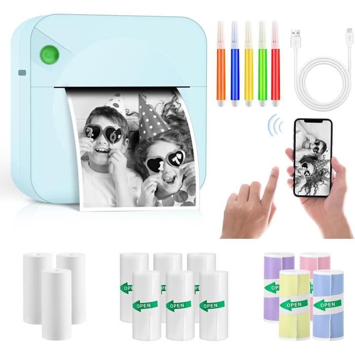 Imprimante Photo Portable,Mini Imprimante Photo Instantané Sans Fil ...