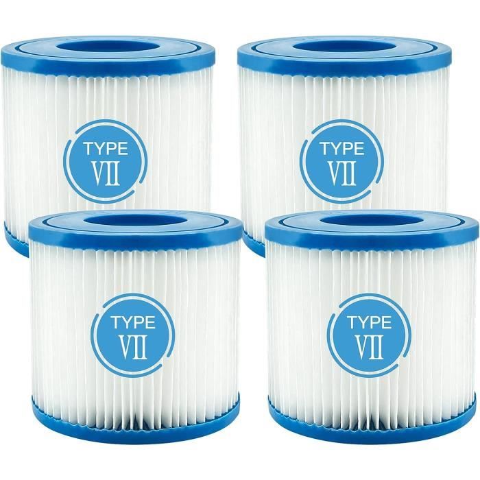 Soefun Lot de 4 filtres de Piscine Type D pour Summer Waves, pour Filtre VII de Rechange, Spa ...