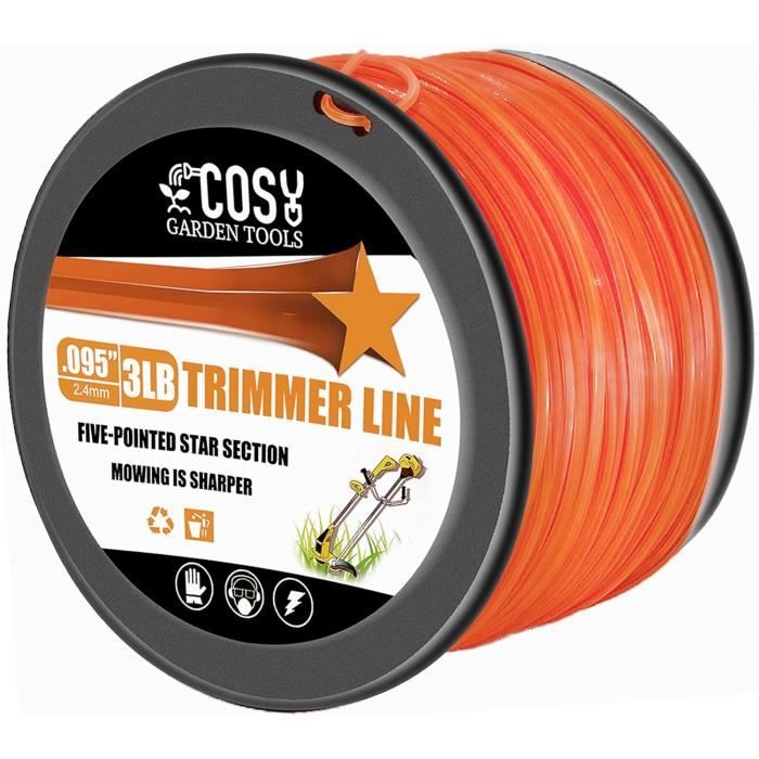 Fil Coupe Bordure 2.4mm×300m 3 Livres Bobine Universelle De Coupe-fil ...