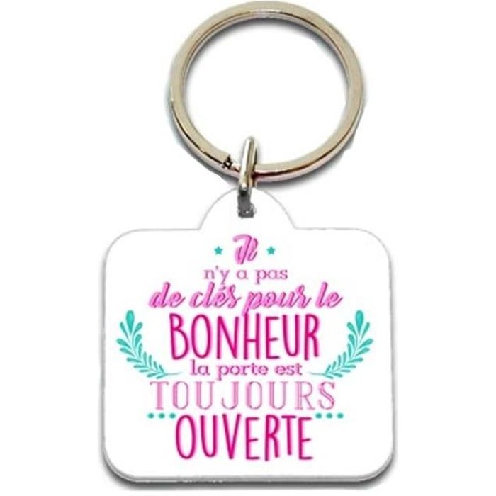Porte Clé Humoristique - Il n'y a pas de clés pour le bonheur la porte ...