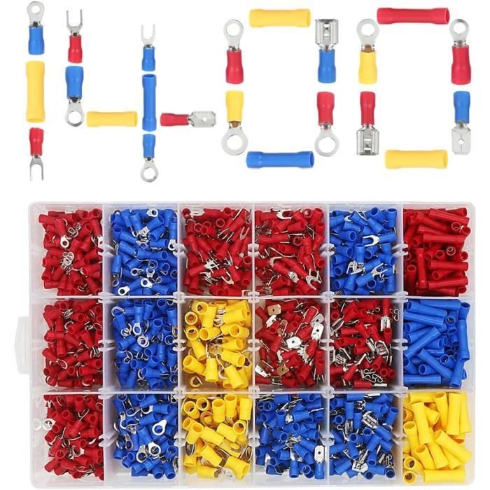 Cosse Electrique, 1400Pcs Électrique Assortiment Connecteurs Isolées ...