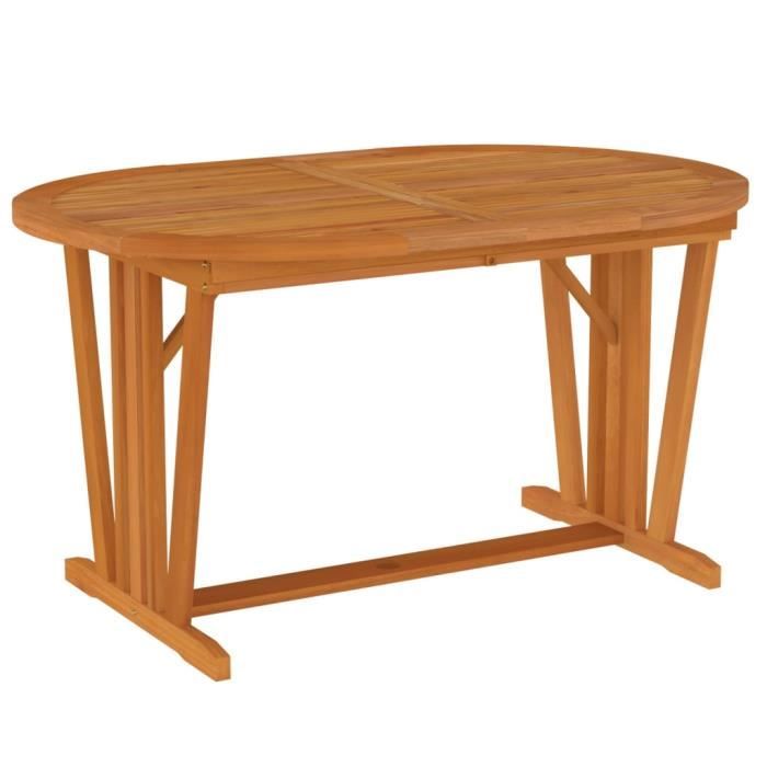 FAR - Table de jardin 200x100x75 cm Bois d'eucalyptus solide - DX0768 ...