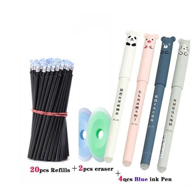 STYLO,Black refill--Stylos à Gel effaçables avec cartouche, cadeaux de ...