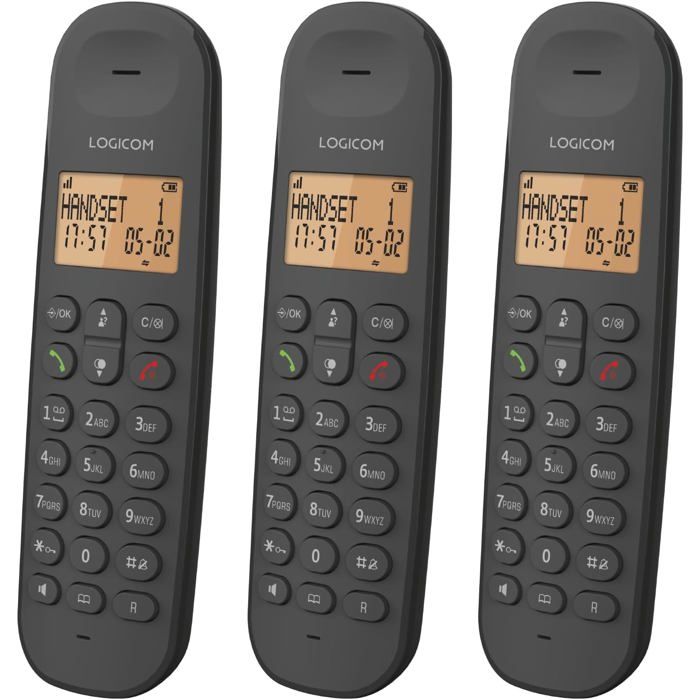Logicom ILOA 350 Téléphone Fixe sans Fil sans Répondeur - Trio ...
