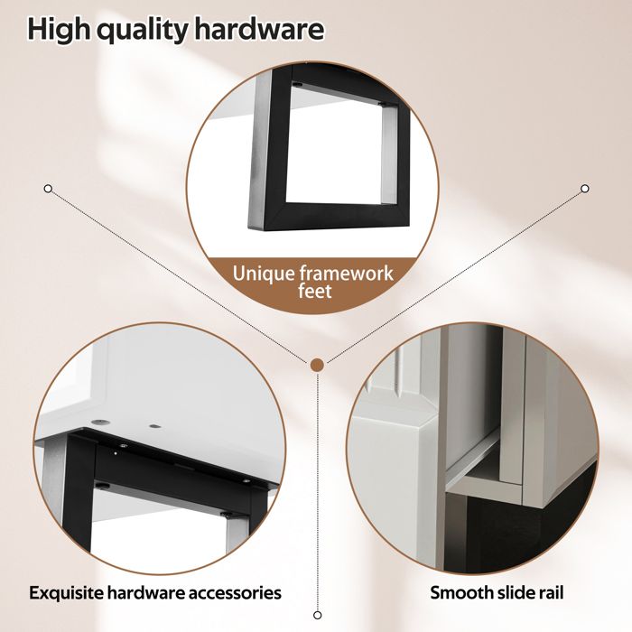 Meuble TV Bas - Meuble de Salon avec 3 Tiroirs et Table TV Basse ...