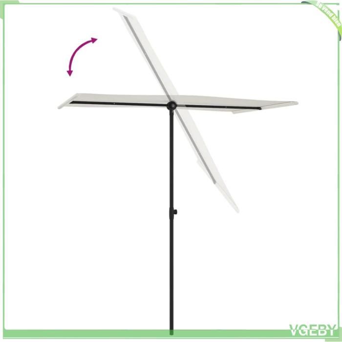 Parasol de jardin - FAFEICY - 47329 - 180x110 cm - Mât aluminium ...