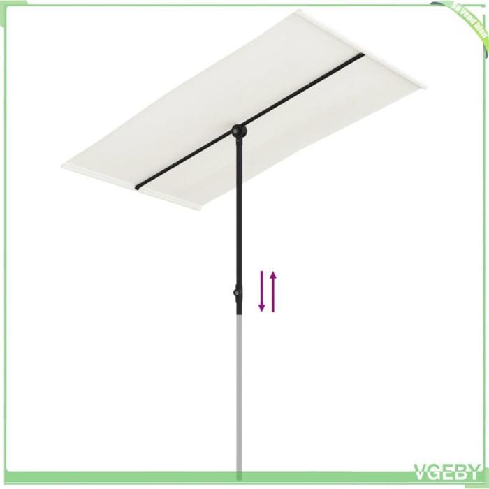 Parasol de jardin - FAFEICY - 47329 - 180x110 cm - Mât aluminium ...
