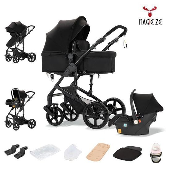 MagicZC Poussettes,nouveau né,siege auto,bebe 3 en 1,Position Allongée ...