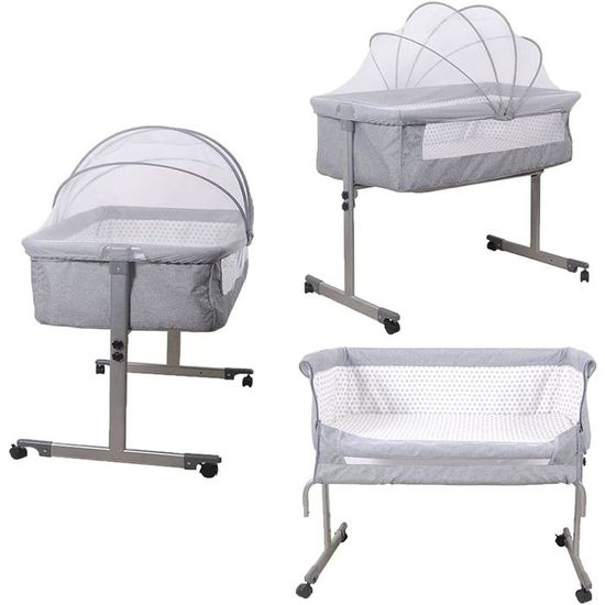 XUANYU Berceau Cododo avec Matelas et Moustiquaire 2 in 1 Lit Bébé ...
