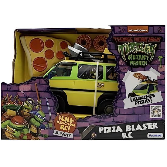 VÉHICULE TÉLÉCOMMANDÉ NINJA TURTLES TORTUES NINJA PIZZA BLASTER RC 710 ...