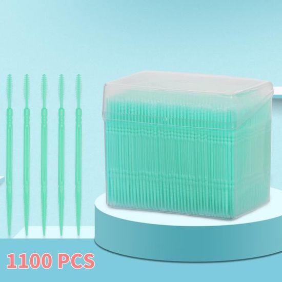 La couleur verte Cure-dents en plastique Double tête, 1100 pièces ...