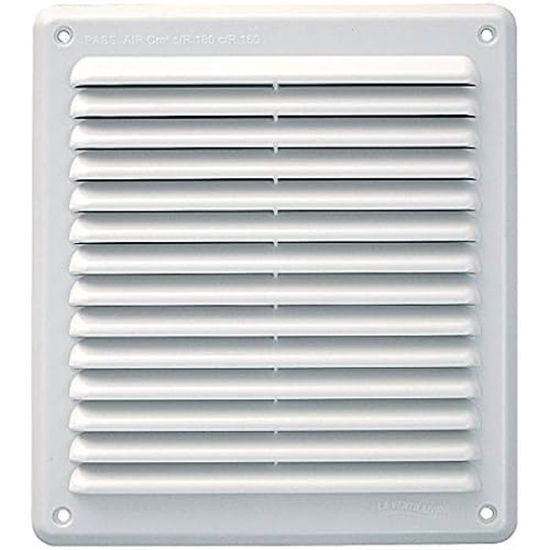 Grille à visser LA VENTILAZIONE 204x230 blanc PVC avec moustiquaire ...