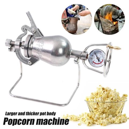 Machine à popcorn - MOOHOP - Mini canon à main - Acier inoxydable ...