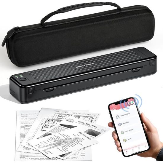 Imprimante Portable 300 Dpi-Mini Imprimante Portable Prise En Charge Du ...
