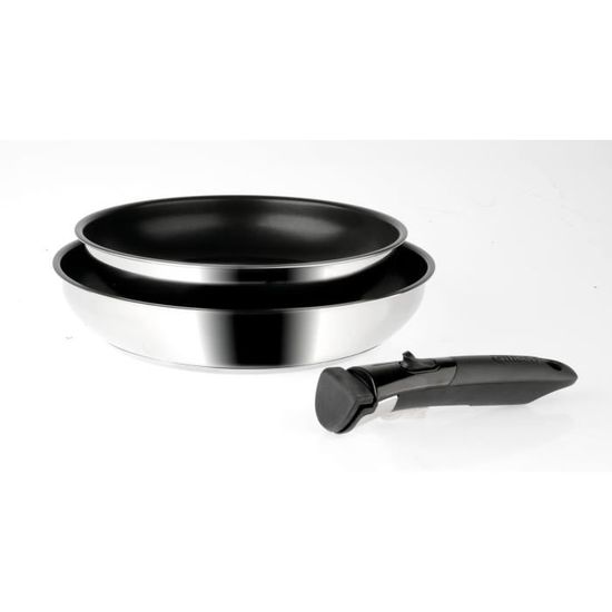 SITRAM - SITRAM INOX - 714261 - Set de 2 poêles inox amovible induction ...