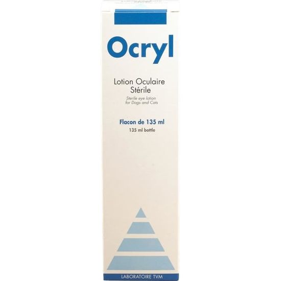 TVM Lotion oculaire stérile Ocryl - Pour chien et chat - Flacon de 135 ...