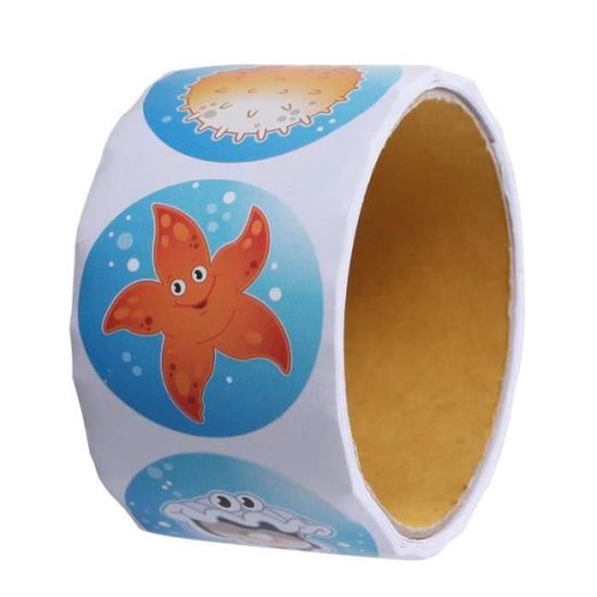 RANGEMENT - CASIER - ETAGERE 1 rouleau autocollant animaux de mer Style ...