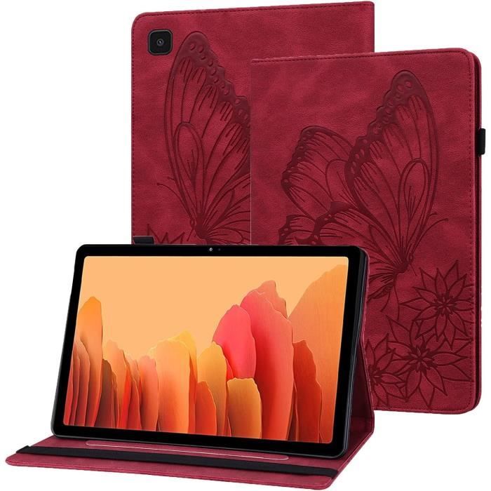 Coque Galaxy Tab S5e Housse en Cuir PU Papillon en Relief Housse de ...