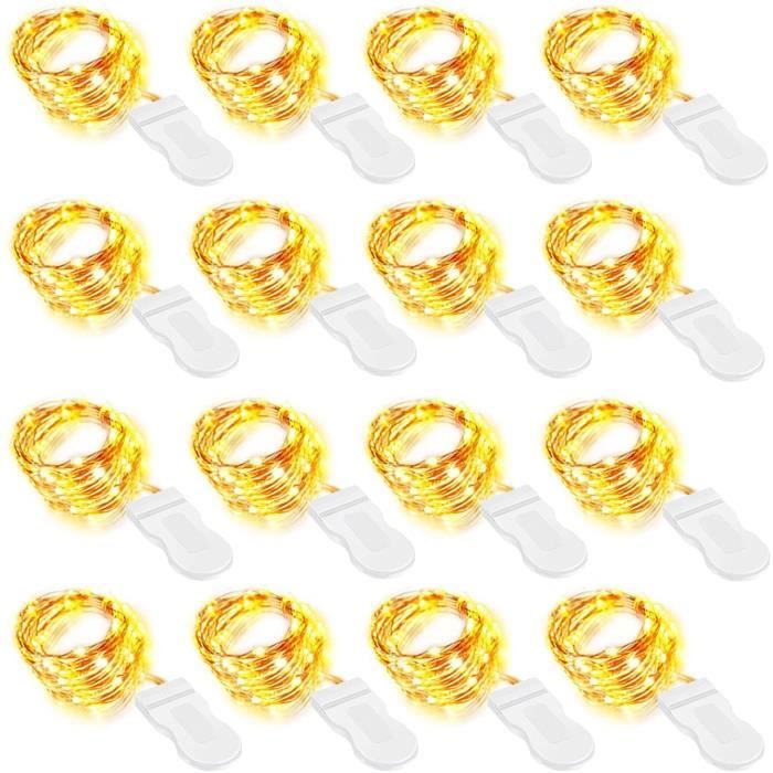 Guirlande Lumineuse LED à Pile16 Pack X 2 Mètres 20 LEDs Fil de ...