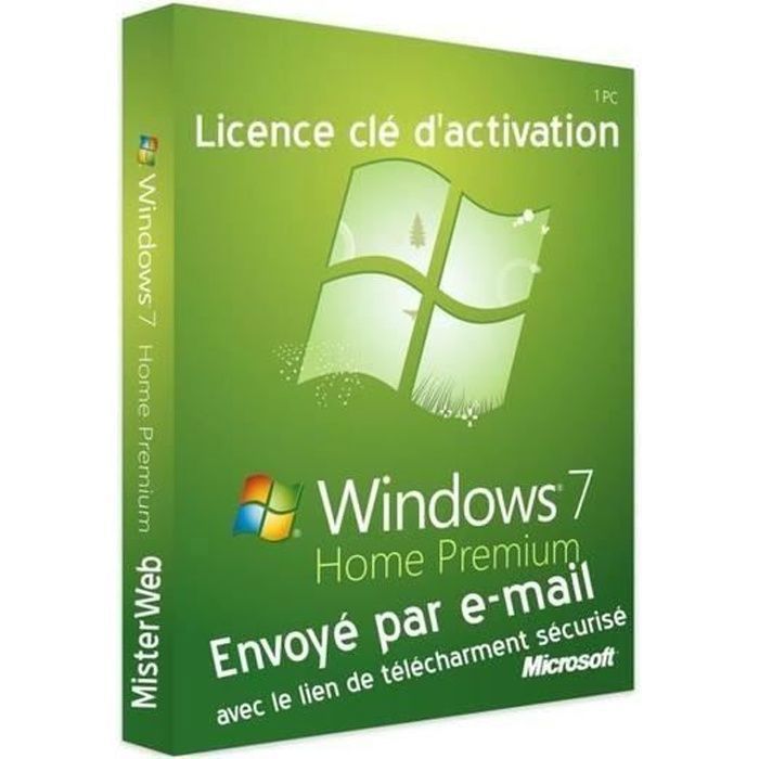 Clé d'activation Windows 7 Home Premium - FR - A Télécharger 32-64Bits Pas CD DVD à télécharger ...