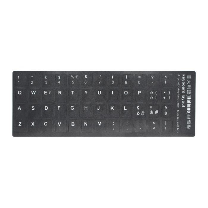 Autocollant italien-Alphabet Layout Sticker for Laptop PC, 2 p12 ...