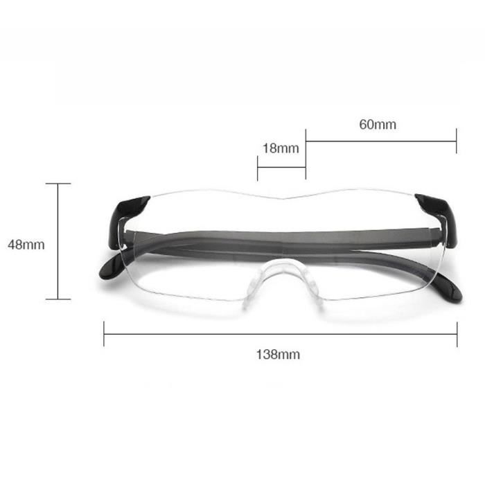 Le noir - Loupes à 250 degrés, lunettes presbytes Lupa, loupes de ...