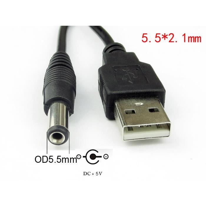 Câble de raccordement,USB à DC câble d'alimentation Jack USB DC 2.0*0.6mm 2.5*0.7mm 3.5*1.35mm 4 ...